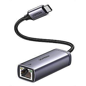 UGREEN USB C to Ethernet Adapter Type C Thunderbolt 3 to RJ45 Gigabit LAN Network Adapter Compatible with MacBook Pro, MacBook Air, Mac Mini, iPad Pro, Surface Book, Dell XPS, Chromebook, and More