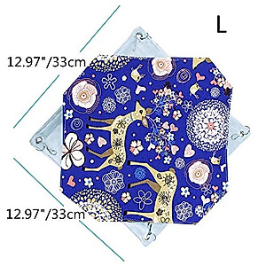 Bird Double Hammock Warm Nest Bed for Parrot Budgie Parakeet Cockatiel Conure Lovebird Hamster Rat Mice Chinchinlla (L)