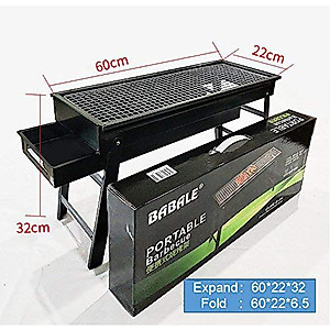 Charcoal Grill,Portable Barbecue Grill Folding BBQ Grill,Small Barbecue Grill,Outdoor Grill Tools for Camping Hiking Picnics Traveling 24''x13''x9''