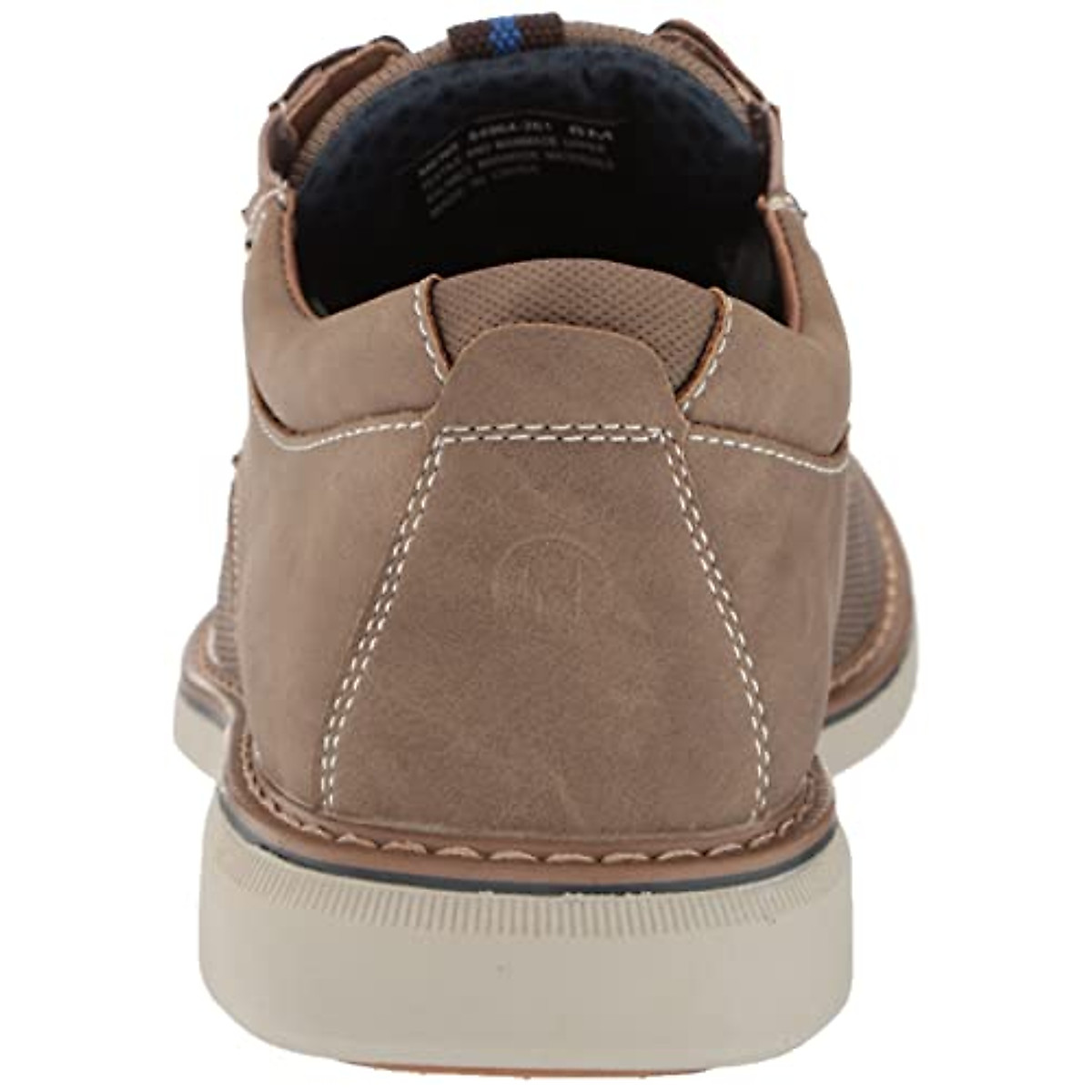 Nunn Bush Men's Otto Plain Toe Knit Oxford Lace Up with Lightweight Sole, Taupe, 12 Wide