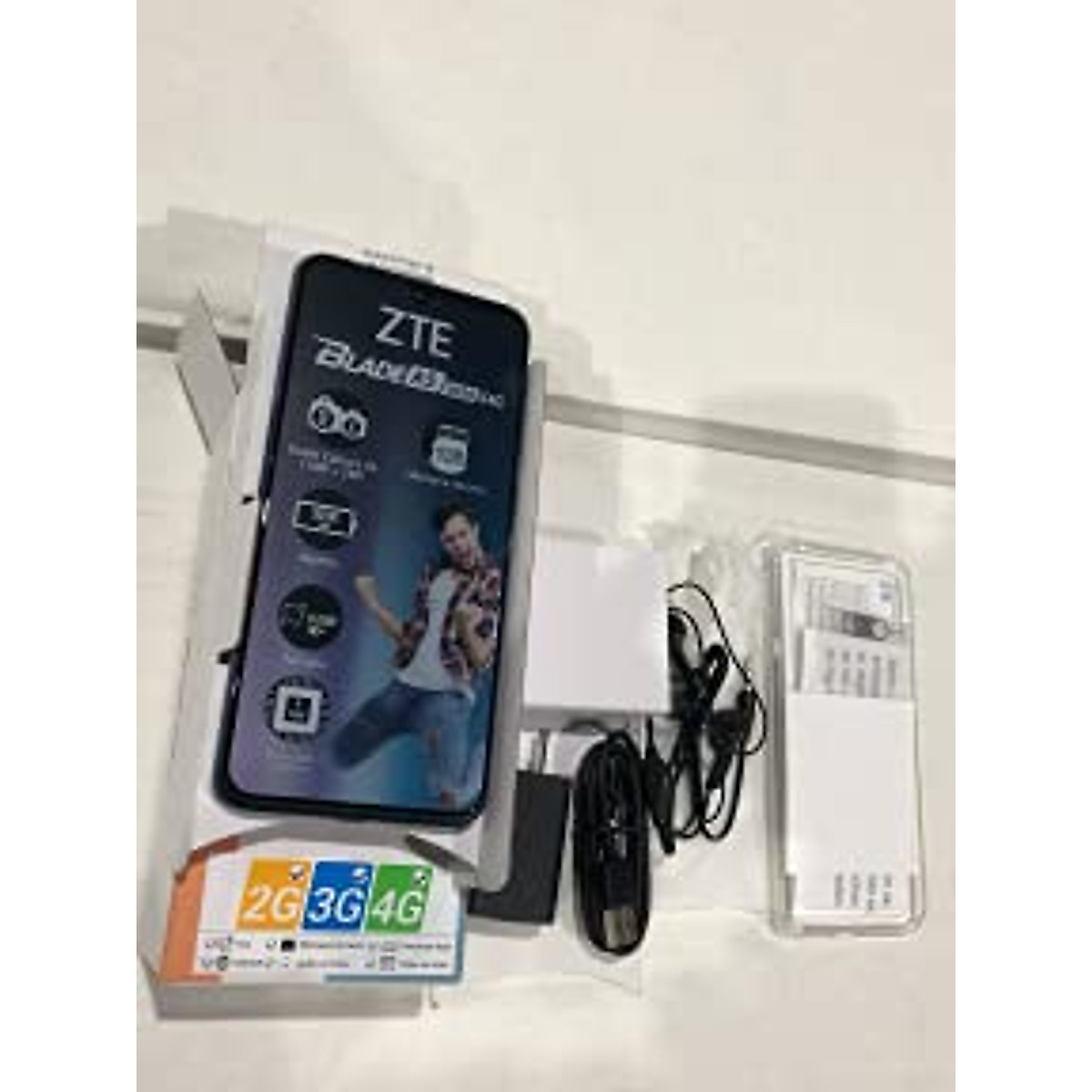 ZTE Blade A5 2020 (64 GB, 2 GB) 6.09"HD Edge to Edge, batería 3200mAh, Dual SIM GSM Unlocked US 4G LTE (T-Mobile, AT&T, Metro, Straight Talk) Modelo internacional (Blue) Latino