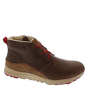 UGG K Canoe III Weather Sneaker, Walnut/Samba RED Leather, 5 US Unisex Big Kid