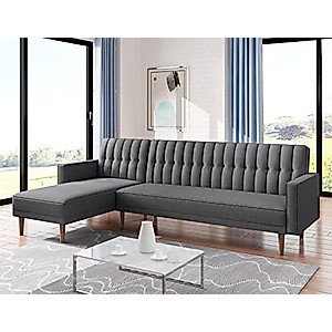 Gold Sparrow Claremont Sofa Bed Sectional, Gray