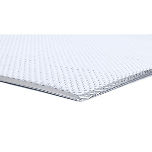 Heat Resistant, Non-Slip, Metal Counter/Table Protector Mat, Large - 14" x 17" - 2 Pack - Silver