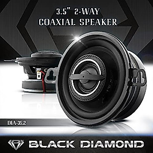 BLACK DIAMOND DIA-35.2 3.5" Coaxial Speaker Car Audio 2 Way 4-Ohm 60 Watts (2 Speakers)