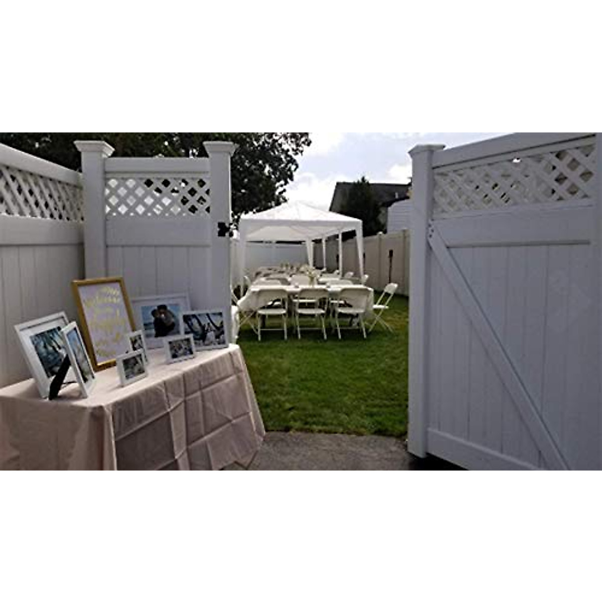 GOJOOASIS Canopy Tent Wedding Party Tent 10' x 30' with 8 Removable Walls Outdoor Gazebo