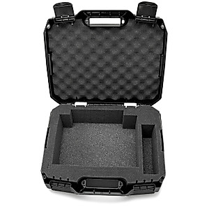 CASEMATIX Hard Shell Projector Travel Case Compatible with Epson VS250 SVGA, VS350 XGA, VS355 WXGA Projectors with HDMI Cable and Remote in Custom Foam Compartments, Case Only