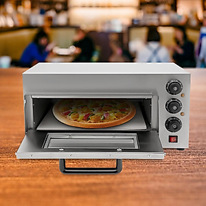 Surneis Pizza Oven, Countertop Microwave Ovens, Commercial Ovens with Thickened Insulation, 1.3KW Indoor Pizza Oven, Adjustable Temperature and Time for Families, Parties, Barbecues