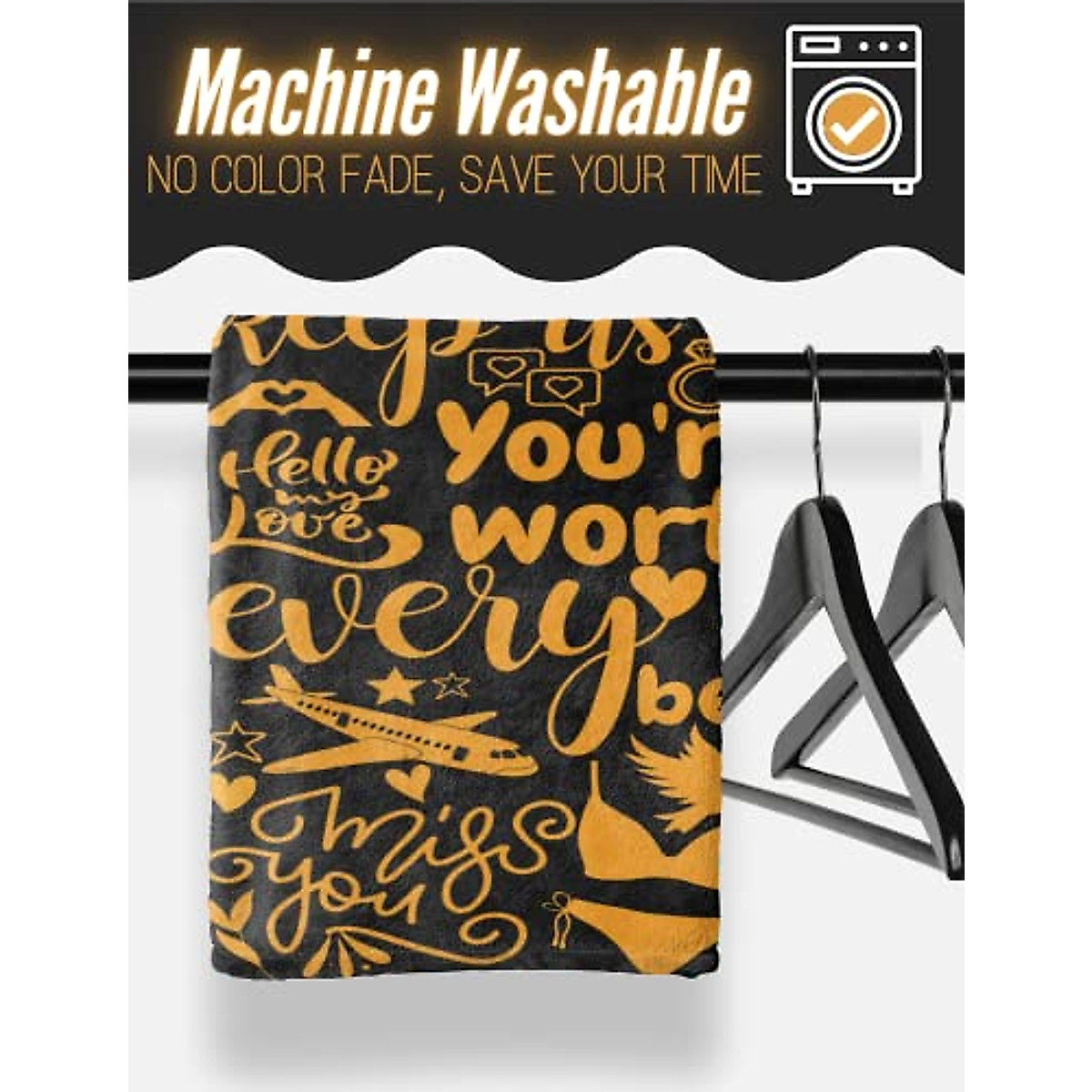 InnoBeta Long-Distance Relationship Gifts, You’re Worth Every Mile Between Us, Man Blanket for Husband, Boyfriend, Lovers, for Long Distance, Soft Throw Blanket 50"x65"