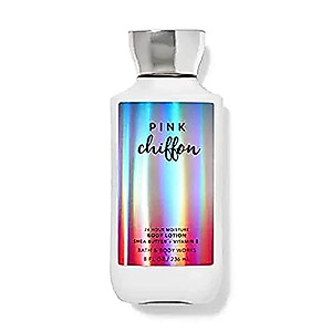 Bath and Body Works Lotion 8 Ounce Shea and Vitamin E (Pink Chiffon)