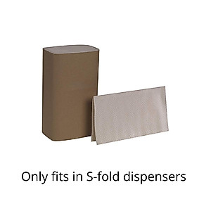 Pacific Blue Basic S-Fold Recycled Paper Towels by GP PRO (Georgia-Pacific); Brown; 23504; 250 Towels Per Pack; 16 Packs Per Case (4000 Total); 9.20" x 10.27