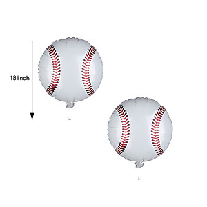 14PCS Baseball Foil Balloons With Latex BalloonsBirthday Party Foil Balloons Set Decorations Glove Round Baseball Theme Mylar Confetti Balloon Supplies Baby Shower Party Decoration