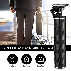 Zero Gapped Trimmers, Electric T Blade Hair Trimmer Baldhead Hair Clippers for Men Cordless USB Rechargeable Hair Beard Trimmer Ceramic Close Cutting Outliners Salon Grooming Cutting Kit