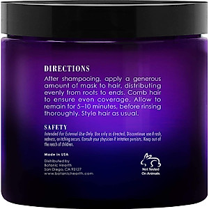 Botanic Hearth Purple Hair Mask - for Blonde, Silver and Gray Hair, Sulfate & Paraben Free - 8 fl oz