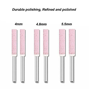 Weenkeey 9 PCS Burr Grinding Stone File Chainsaw Sharpener Stone Polishing Grinding Tool Grinding Bits for Chain Saw Stone Jewelry Wood - 5/32" 3/16" 7/32" Purple