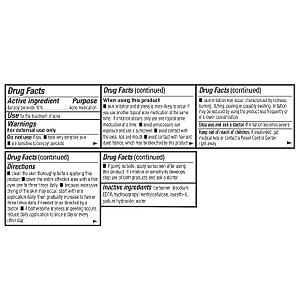 Amazon Basics 10% Benzoyl Peroxide Acne Medication, Maximum Strength, 1 Fluid Ounce