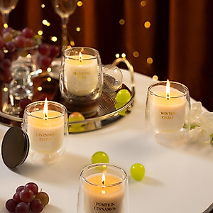 Goodpick Pumpkin Cinnamon Candles, Fall Candle, Aromatherapy Scented Candle, Soy Candle, Candles for Home Scented, Gifts for Women, Her, Mom, Birthday Gifts, Housewarming Gifts, 7 oz 45 Hours Burn