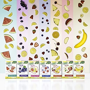 True Lemon Kids Variety, 1 of each Blue Raspberry, Fruit Punch, Pink Lemonade (Pack of 3) with By the Cup Mood Spoons