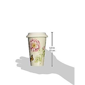 Lenox 837583 Butterfly Meadow Thermal Travel Mug, Multicolor, 1 Count (Pack of 1)