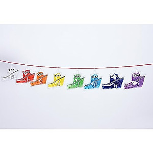 TickiT Rainbow Gel Alpha Boats - Set of 26 - 7 Colors - Teach Uppercase and Lowercase Letters - Sensory Manipulative