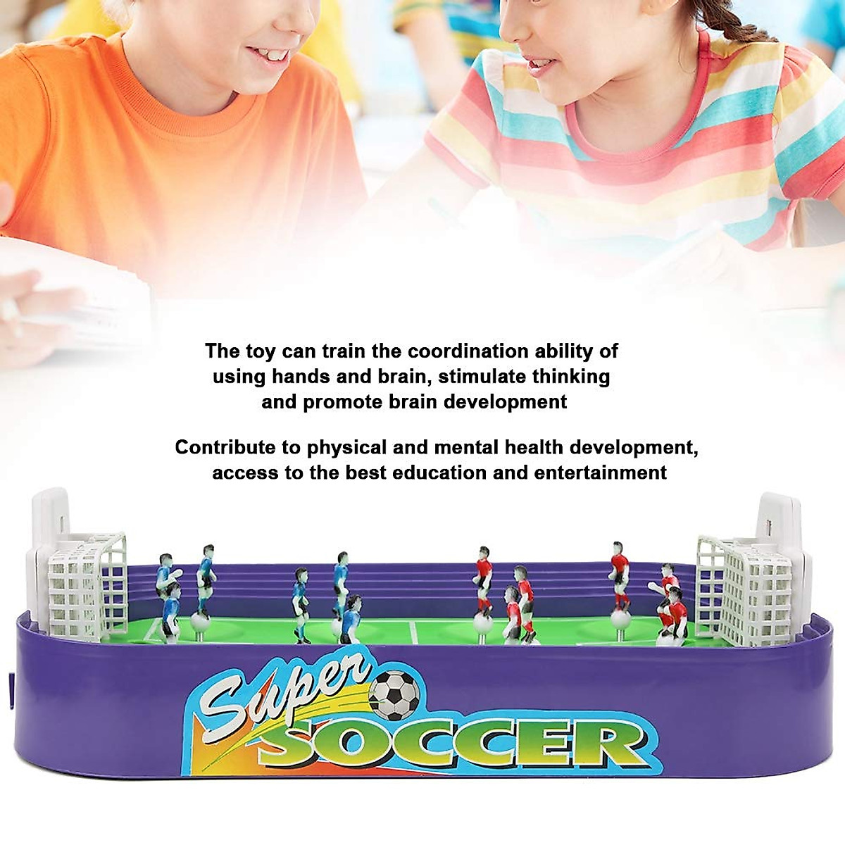 Cosiki Tabletop Football/Soccer Pinball Games,Desk Soccer Board Game, Desk Game Toy Interactive Toy Table Battle Soccer Board Game Desktop Football Shot for Kids to Play for Education