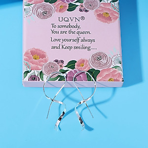 Silver Wire Chic Hoop Earrings for Women Girls