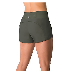 Tough Mode Womens 3" Lightweight Running WOD Volleyball Shorts Workout Mesh Liner Zip Pocket
