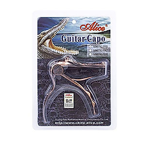Alice Guitar Capo for Acoustic and Electric Guitars - Alligator Shape Aluminum Alloy Acoustic Guitar Capo with Clamshell Package