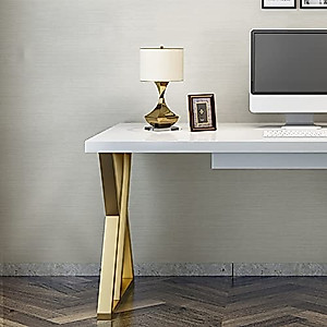 LIMKOO Computer Desk Home Office Desk Paint Panel Rugged Study Room Workstation is 39 to 62 Inches Long Writing Study Desk Desktop PC Desk with Drawer Desk for Bedroom (Size : 1.6 Meters)