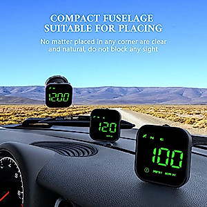 wiiyii G4S Digital GPS Speedometer, New HUD Car Head Up Display with Digital Speed in MPH KPH, Universal for Cars Truck Electric Hybrid Automobile (G4S-Green)
