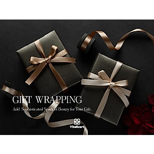 Vitalizart Satin Ribbon 3/8 Inch Double Faced Silk Like Thin Ribbon for Gift Wrapping Bouquet Hair Wedding Christmas Decoration 30 Yards