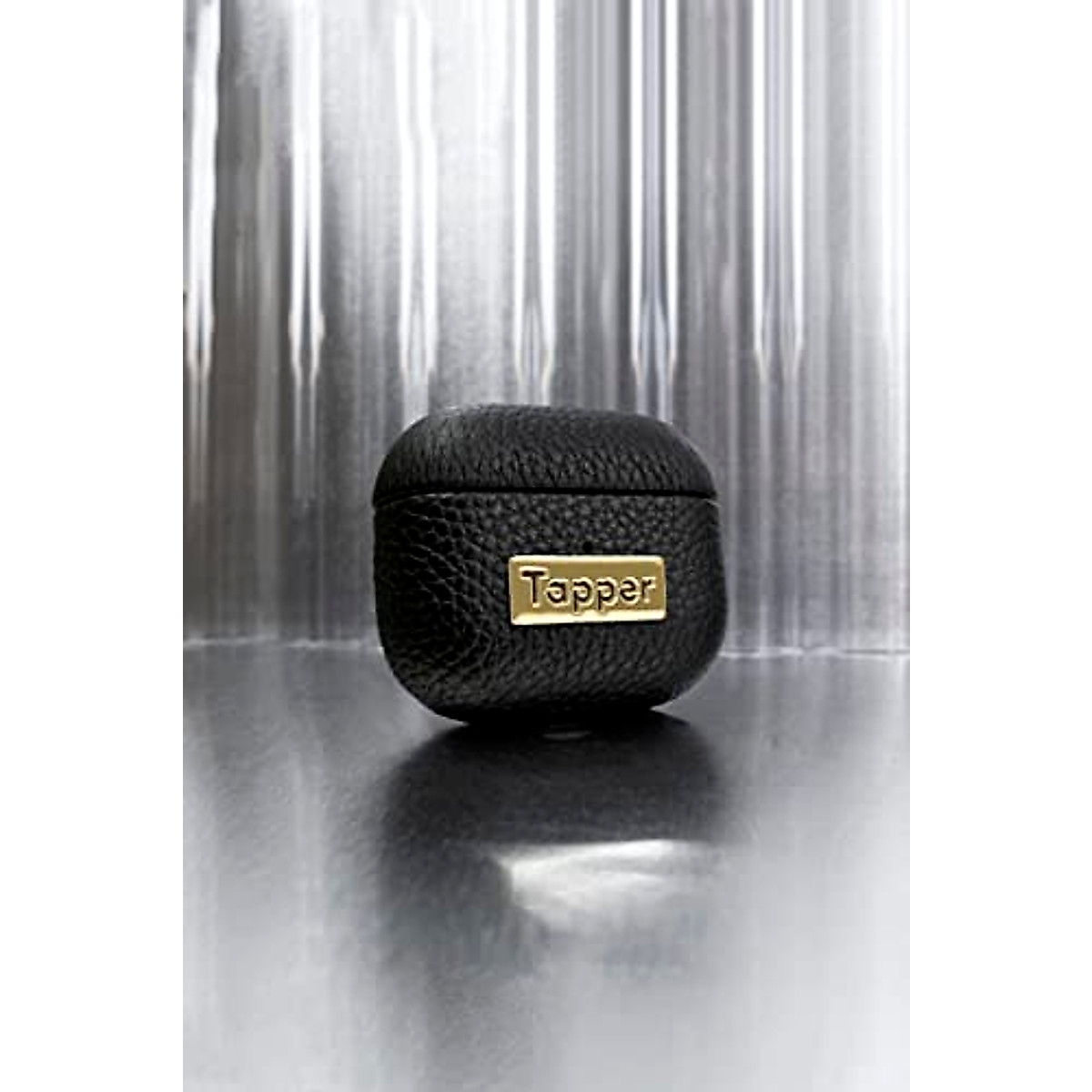 Tapper Black Leather / 18K Gold Plated Case for AirPods (3rd Generation)