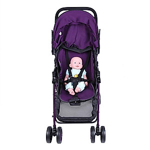 ViaGasaFamido Baby Seat Harness Belt, Universal Baby Seat Harness Holder 5 Point Belt Adjustable Stroller Children Pushchair Rotating Protction High Chair Straps(Buckle Type)