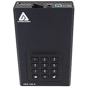 Apricorn 16TB Aegis Desktop Padlock FIPS 140-2 Validated 256-Bit Encrypted Hard Drive (ADT-3PL256F-16TB)