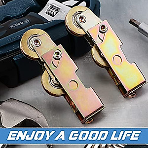 Sliding Patio Door Rollers 1-1/4 Inch Sliding Door Tandem Roller Assembly Sliding Glass Door Rollers Replacement Sliding Door Wheel Replacement, for Sliding Glass Door Screen Door Gate Window (2 Pack)