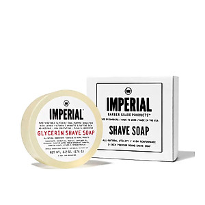 Imperial Barber Glycerin Soap Puck for Shave & Face Use, 6.2 oz