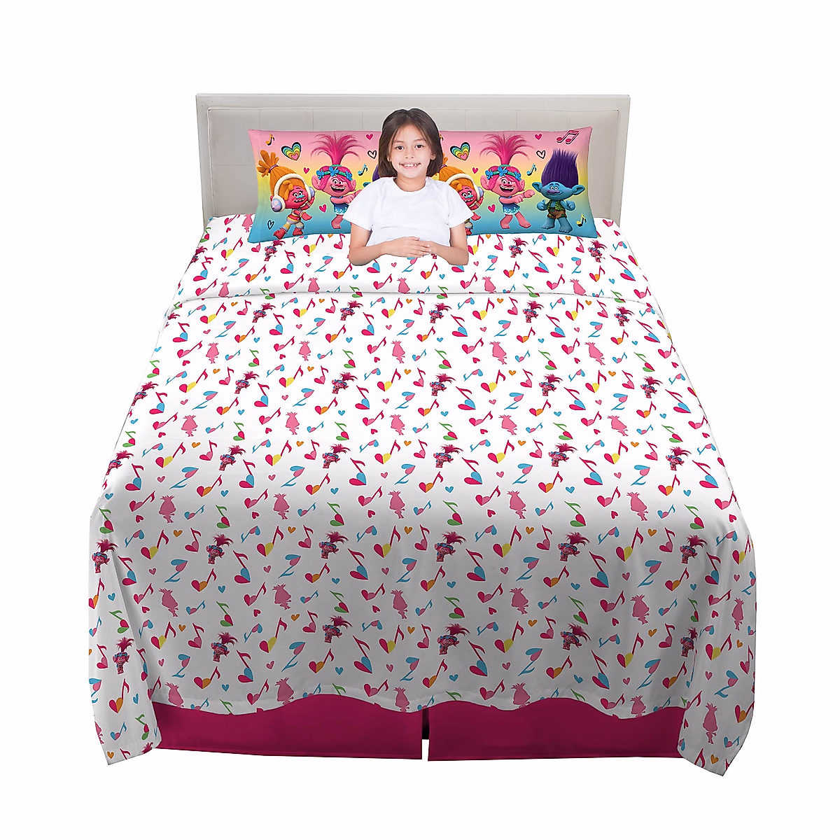 Franco Kids Bedding Super Soft Sheet Set, 4 Piece Full Size, Trolls(Print May Vary)