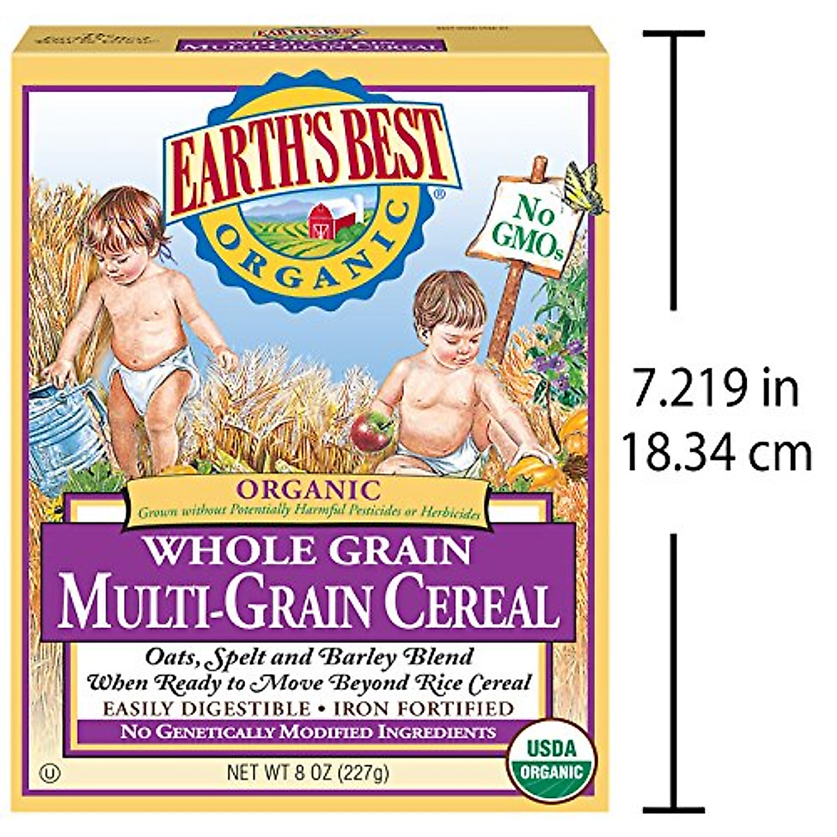 Earth's Best Organic Infant Cereal, Whole Multi-Grain Cereal, 8 Oz