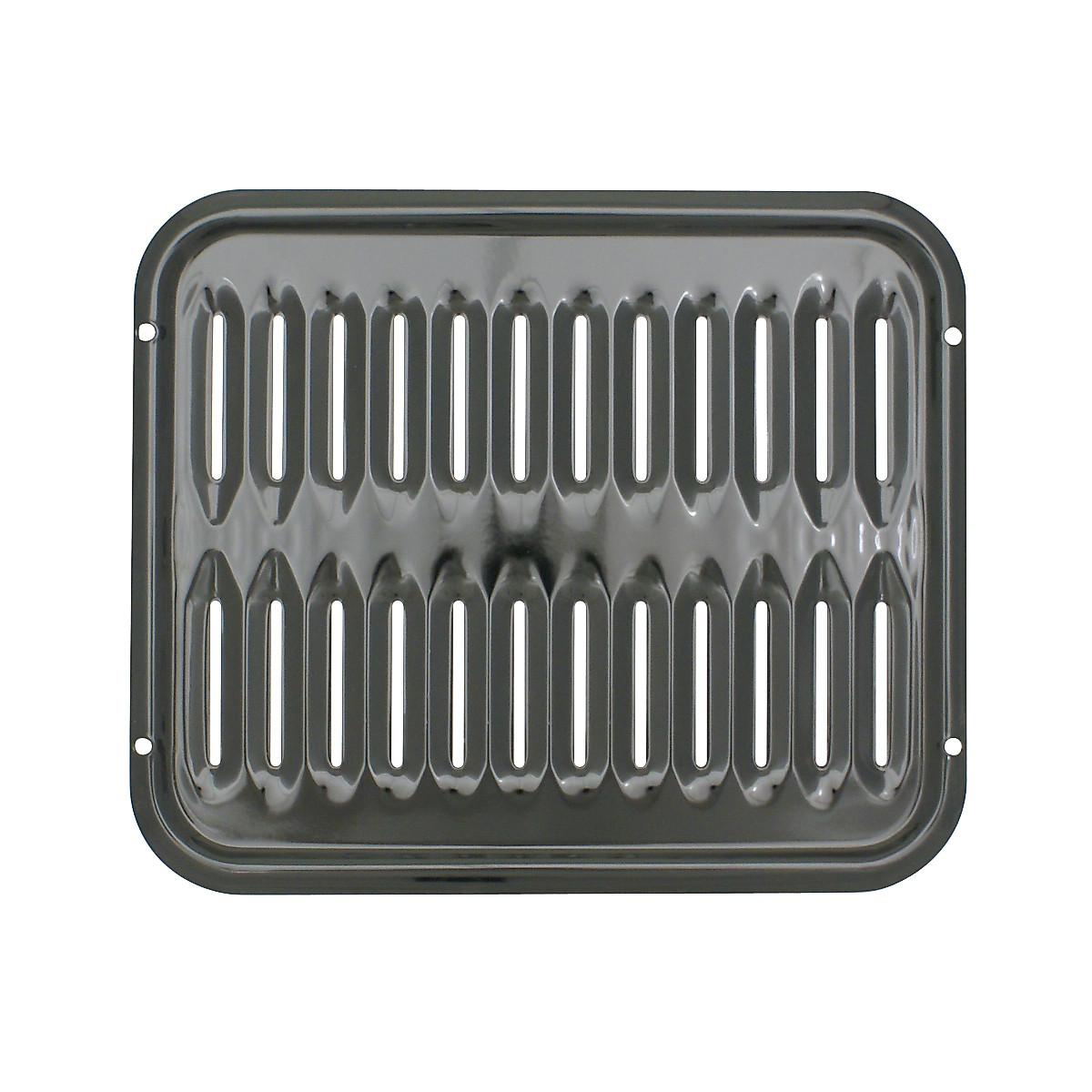 Range Kleen 2 Piece Heavy Duty Porcelain Full Size Convection Broiler Pan 16 by 12.75 by 1.74 Inches