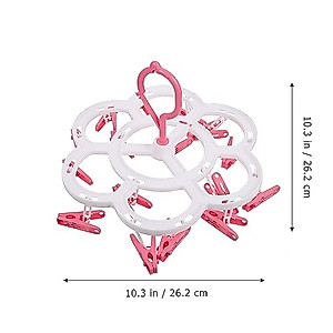 NOTRYA Wall Mounted Drying Rack, Glove Holder Windproof Drying Rack Towels Hanging Sturdy Clip Hanger Hats Superior Gloves Portable Folding Clothes (Color : Blue)