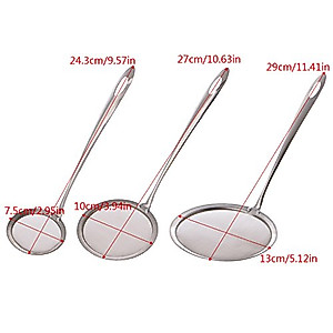 PoityA 1Pc Stainless Steel Fine Mesh Oil Strainers Flour Filter Colander Kitchen Tool