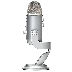 Blue Microphone Yeti USB (Silver) Bundle with TX-100 Headphones, Boom Arm and Pop Filter (4 Items) Microphones