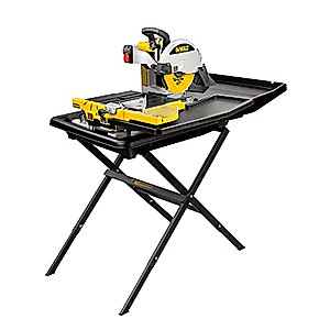 DEWALT Wet Tile Saw with Stand, 10-Inch, Corded (D24000S)