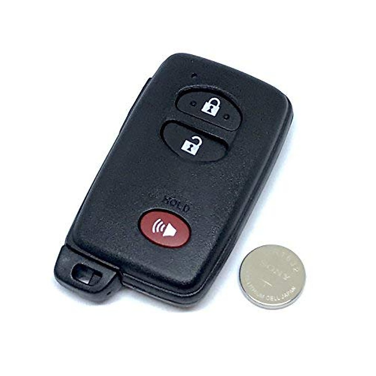 REMOTE STORE Bundle 3 Button Replacement Shell, Buttons, Key, 1632 Battery for Toyota Prius HYQ14ACX