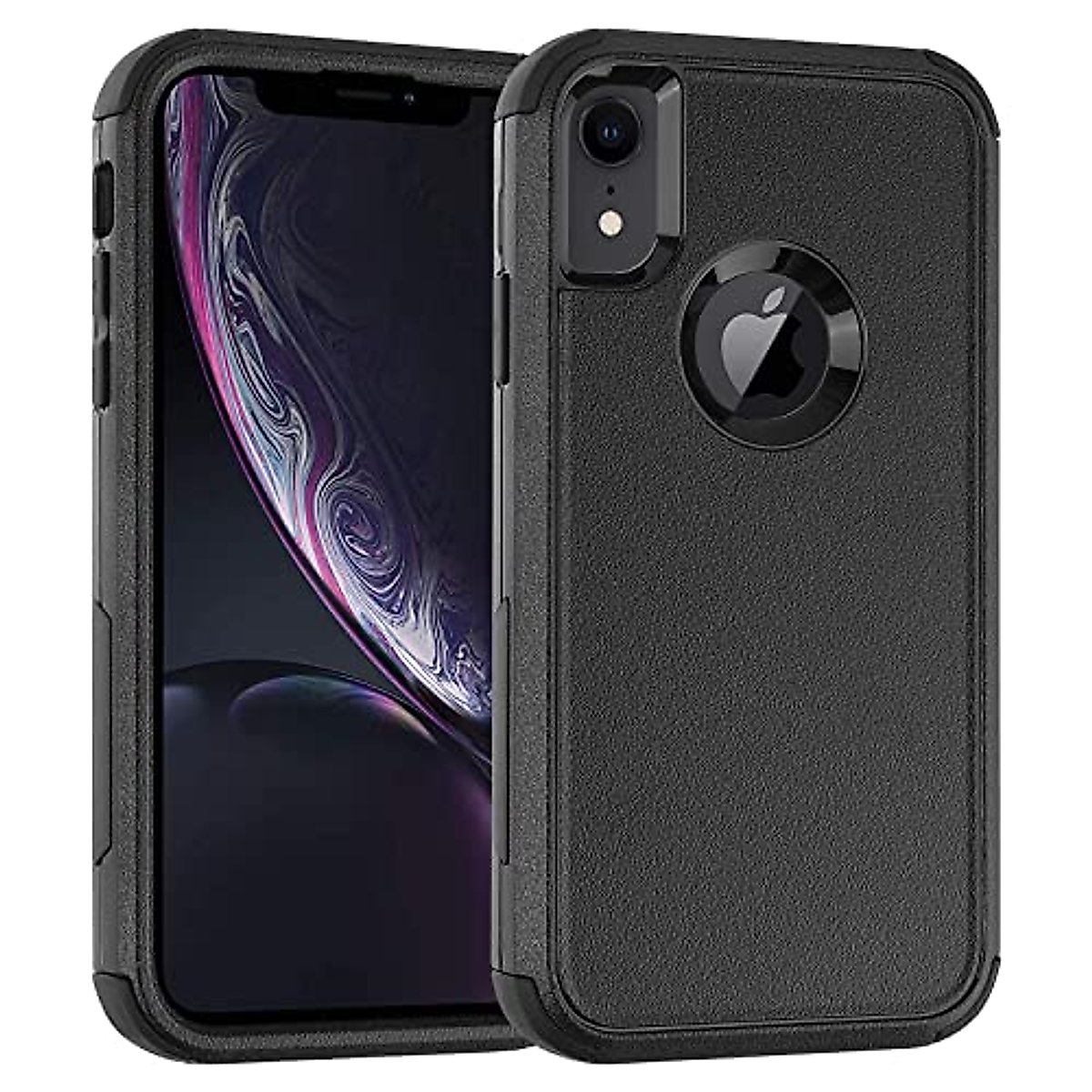 Co-Goldguard for iPhone XR Case, [Shockproof] [Dropproof] Heavy Duty Protection Case ，3 in 1 Non-Slip case for Apple iPhone XR, Black