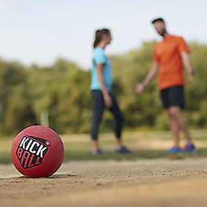 Franklin Sports Rubber Kickball - Kids Playground Ball for Dodgeball + Kickball - 10" Bouncy Ball for Outdoor Games - Red