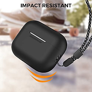 AHASTYLE AirPods Pro 2 Case Silicone Protective Cover [Front LED Visible] Compatible with AirPods Pro 2nd Generation (Black)