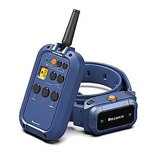 Bousnic Dog Shock Collar with Remote - ¾ Mile Electronic Training Collar for (15-140lbs) Medium Large Dogs, Waterproof Rechargeable Dog E Collar with 3 Modes, Beep, Vibration, Safe Shock(1-16 Levels)