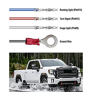 EMIHO Tow Mirrors Wiring Harness Fit for Chevy Silverado GMC Sierra 1500 2500HD 2014-2018 Cargo Running Turn Signals Light, 2 Pcs