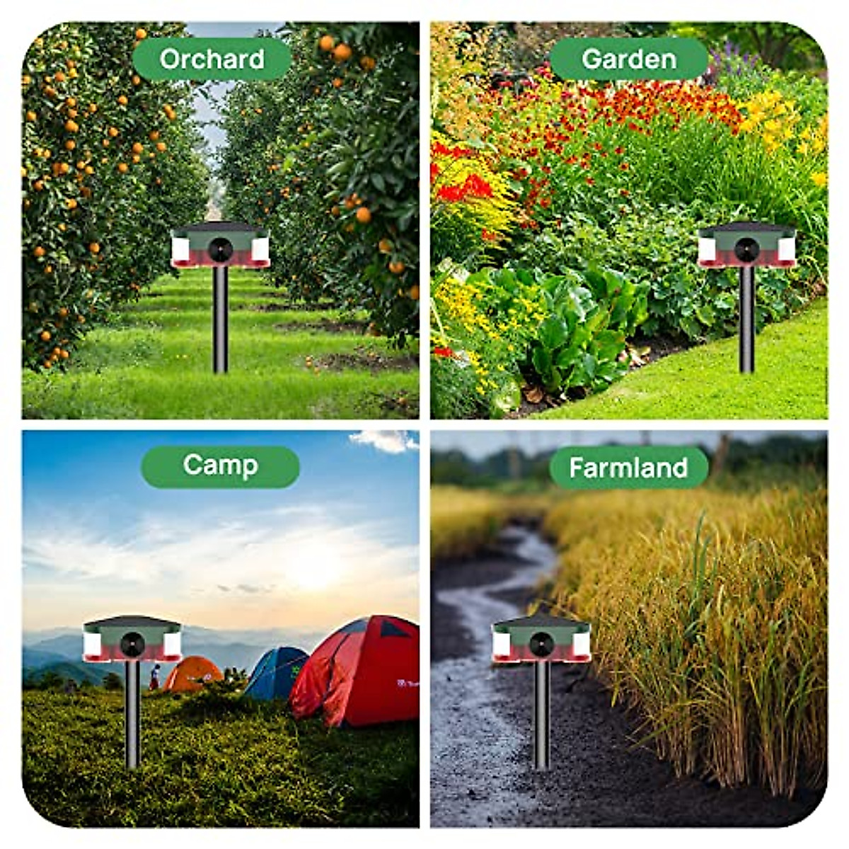 Meilen 360° Solar Ultrasonic Animal Repeller - Protect Your Garden with Remote Control,Motion Detection & IP65 Waterproof,Repels Cat,Raccoon,Skunk,Rabbit,Squirrels